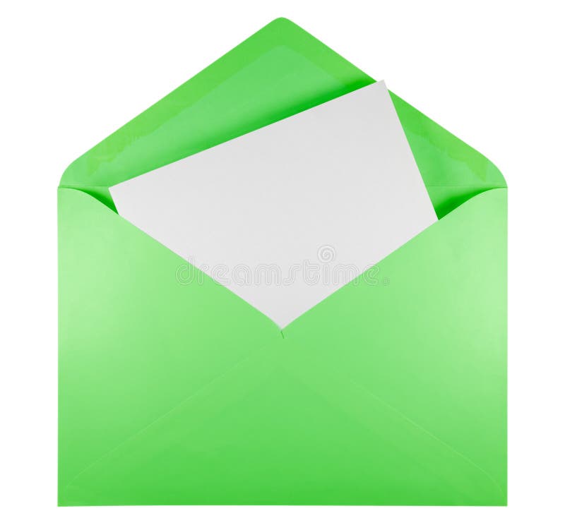 620 Open Green Envelope Blank Letter Photos - Free & Royalty-Free Stock ...