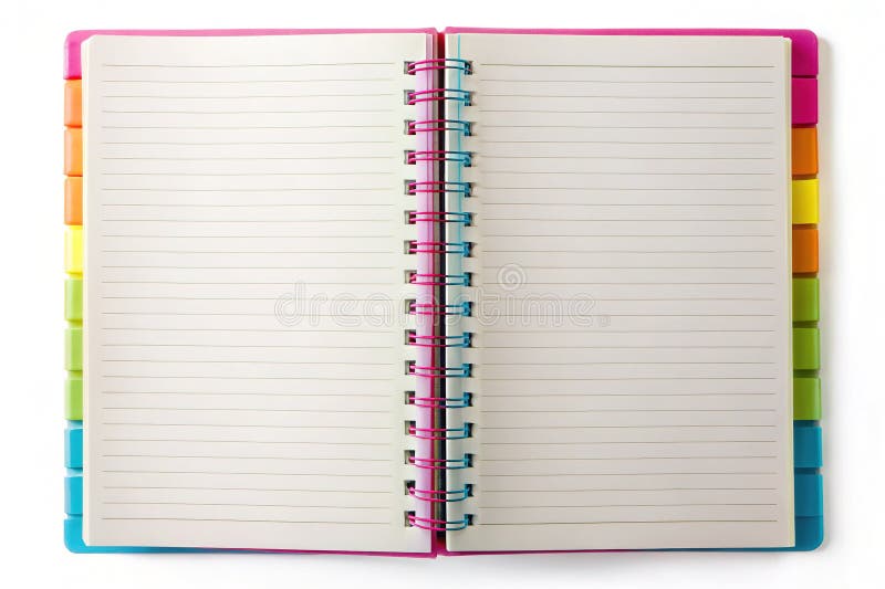Blank Open Lined Notebook on White Background Versatile Mockup for ...
