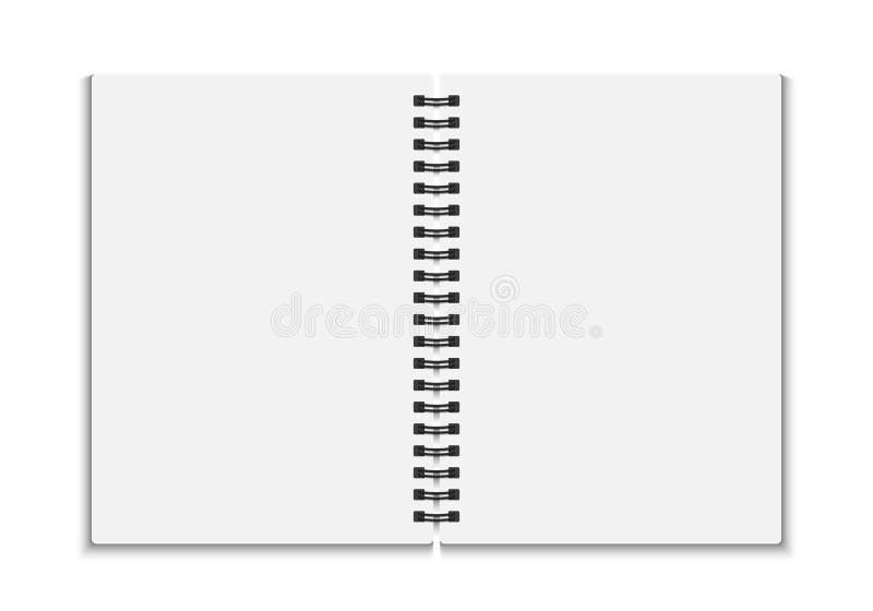 Blank Open Notebook. Vector Illustration Stock Illustration ...