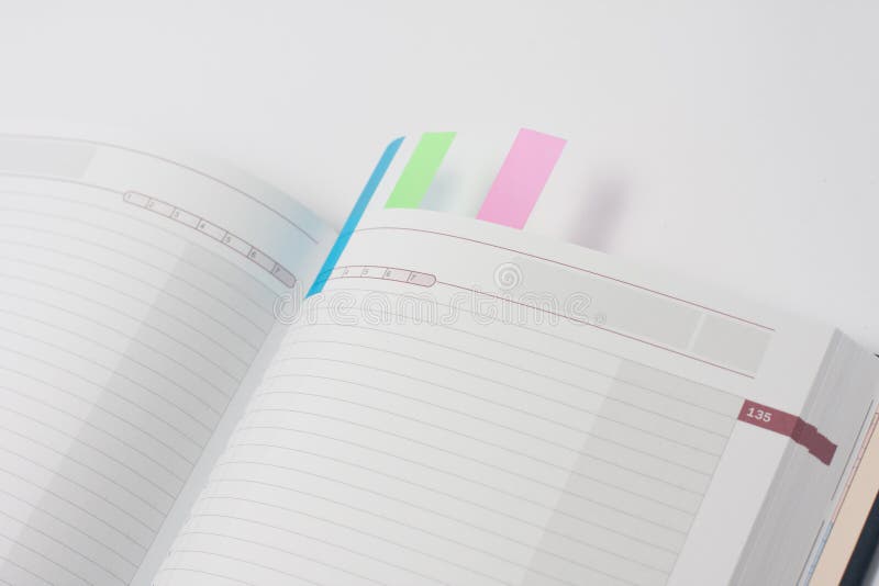 Blank Open Notepad with Pen on the Table with Books Stock Image - Image ...