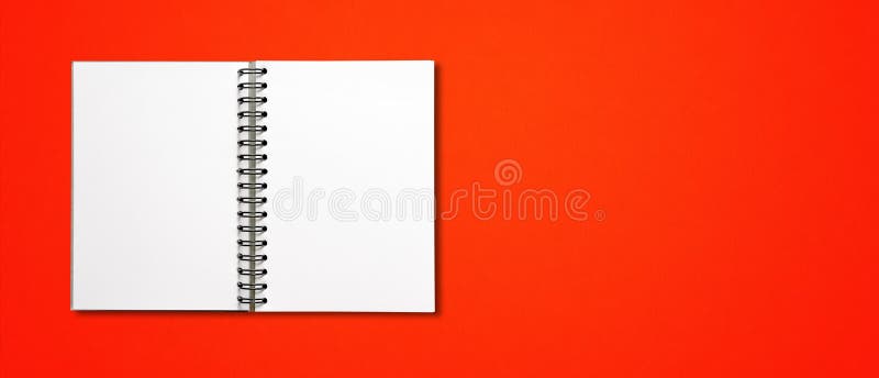 Blank Open Spiral Notebook Isolated on Red Banner Stock Image - Image ... Blank Open Spiral Notebook Isolated on Red Banner Stock Image - Image ...