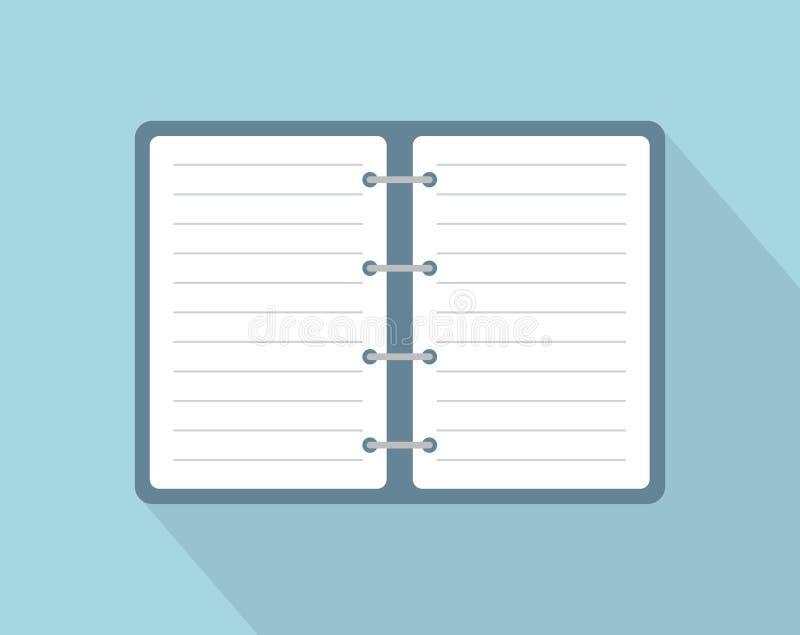 Blank open spiral notebook stock vector. Illustration of office - 206579101 Blank open spiral notebook stock vector. Illustration of office - 206579101