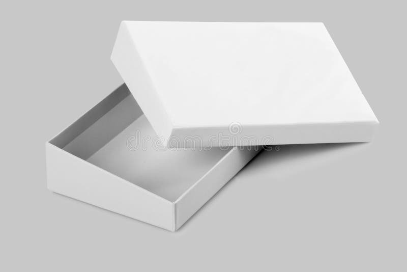 Blank Open White Card Board Box for Mockup Stock Image - Image of paper ...