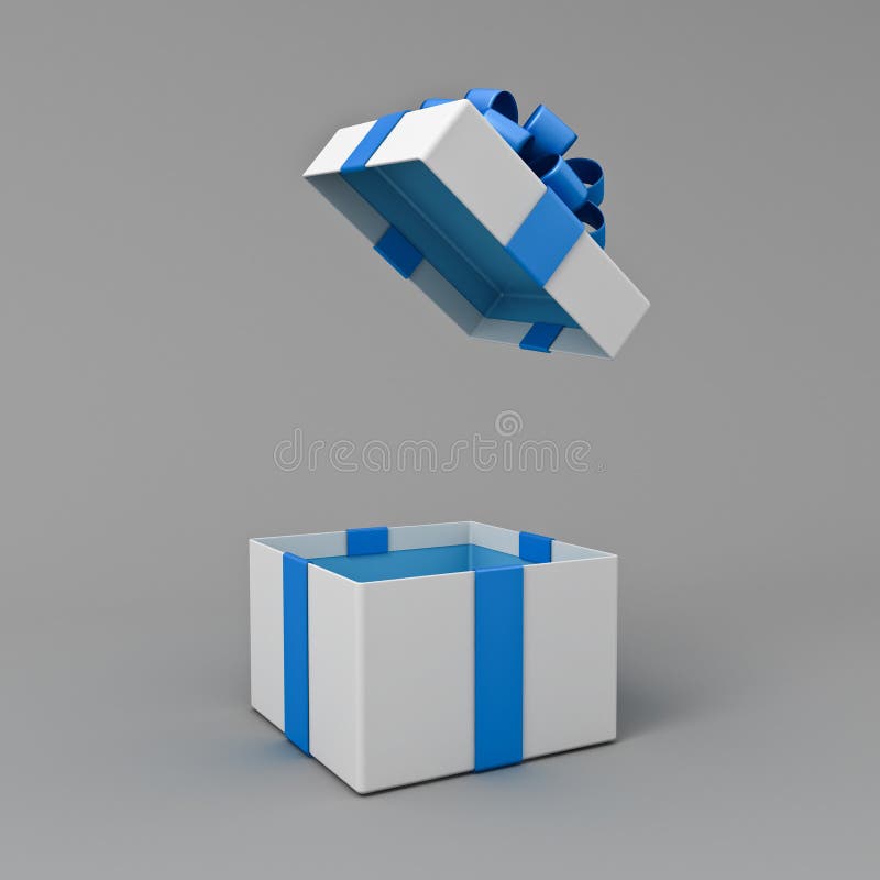 Blank blue box isolated stock image. Image of background - 16219433