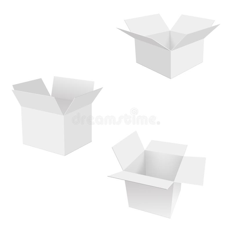 Blank of Opened Cardboard Box for Packing. Vector. Stock Vector ...