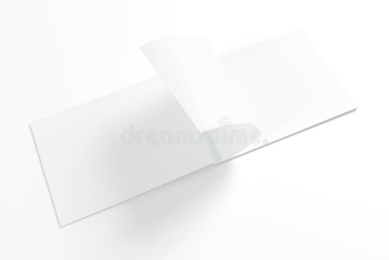 Blank Opened Catalog Isolated on White Stock Illustration ...