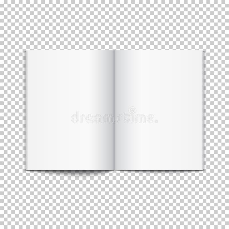 Blank Opened Magazine Template. Open Book Page Clean Booklet or ...