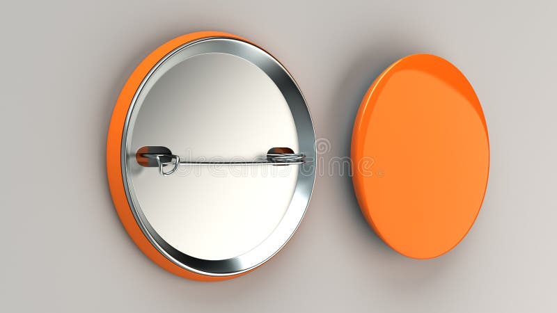 Blank Orange Badge on White Background Stock Illustration ...