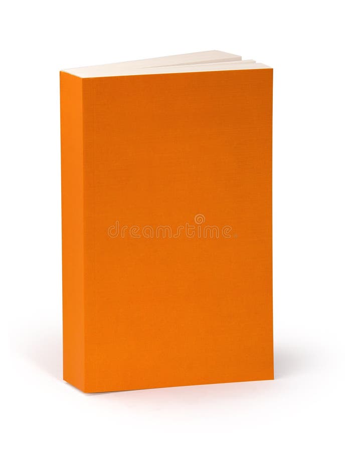 Blank Orange Book Cover with Clipping Path Stock Photo - Image of cover ...