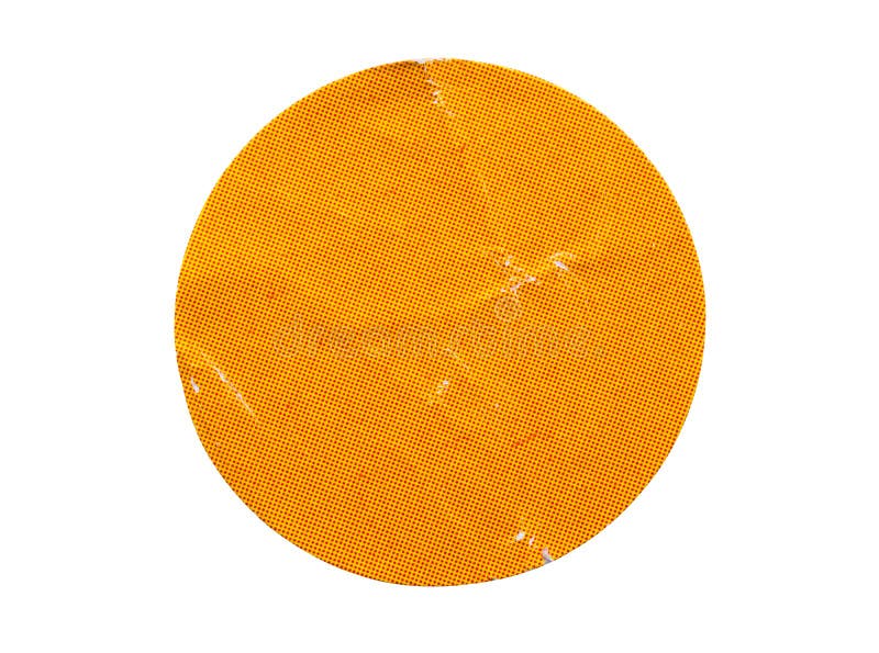 Blank Orange Round Adhesive Paper Sticker Label Set Collection Isolated ...