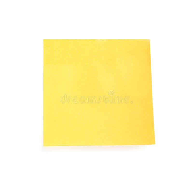 Blank Orange Sticky Note Isolated on White. Space for Text Stock Photo ...