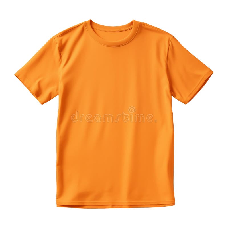 Blank Orange T Shirt Mockup Isolated on Transparent Background ...