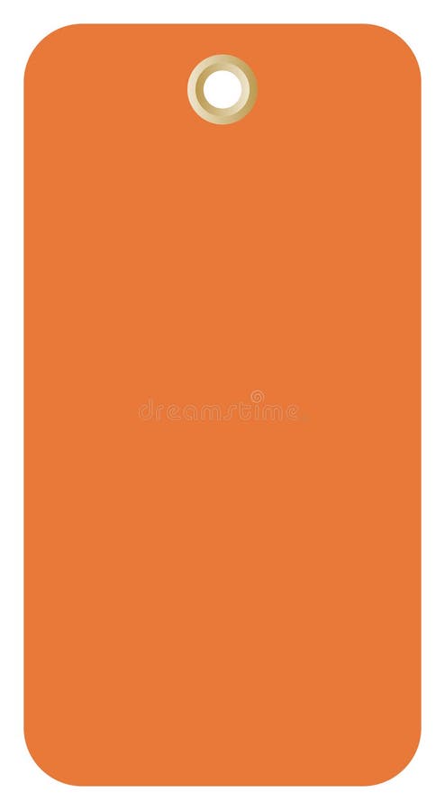 Blank Orange Tag Symbol Sign,Vector Illustration, Isolate on White ...