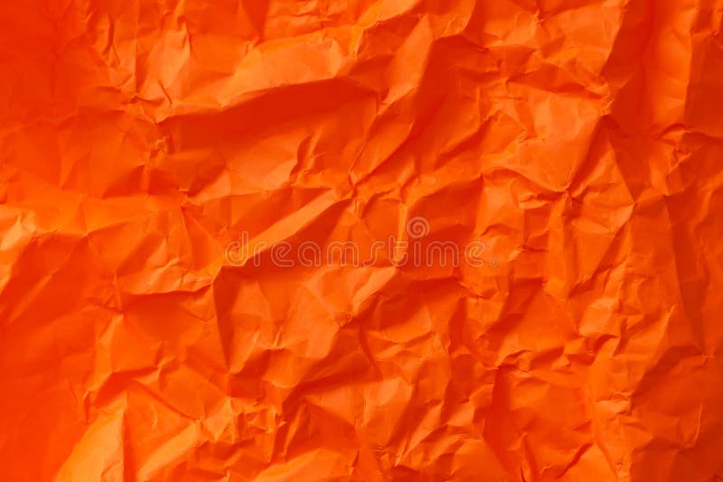 Blank Orange Wrinkled Crumpled Paper Texture Stock Image - Image of ...