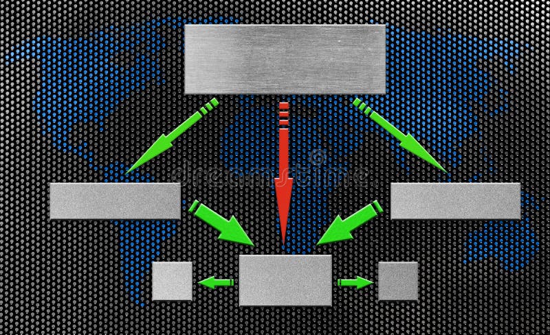 Blank Organizational Flow Chart Stock Illustration - Illustration of ...