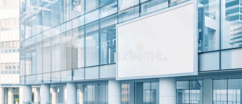 Blank Outdoor Banner on Building for Large-scale Advertisement Stock ...