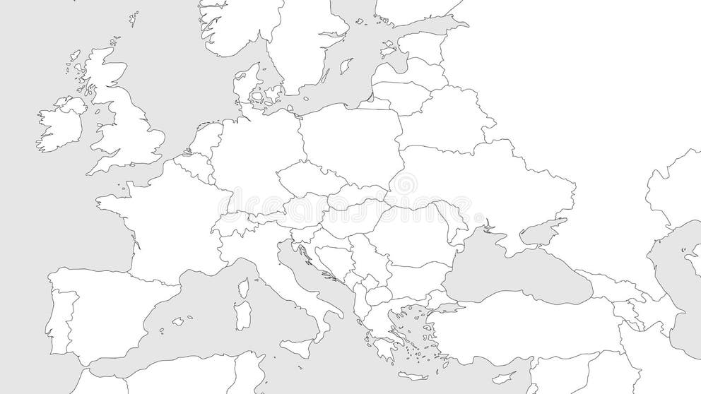Europe Vector Map Blank Stock Illustrations – 10,048 Europe Vector Map ...