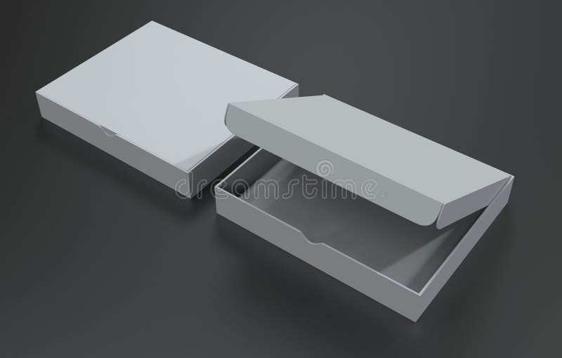 Blank Packaging Cardboard Box Stock Illustration - Illustration of gift ...