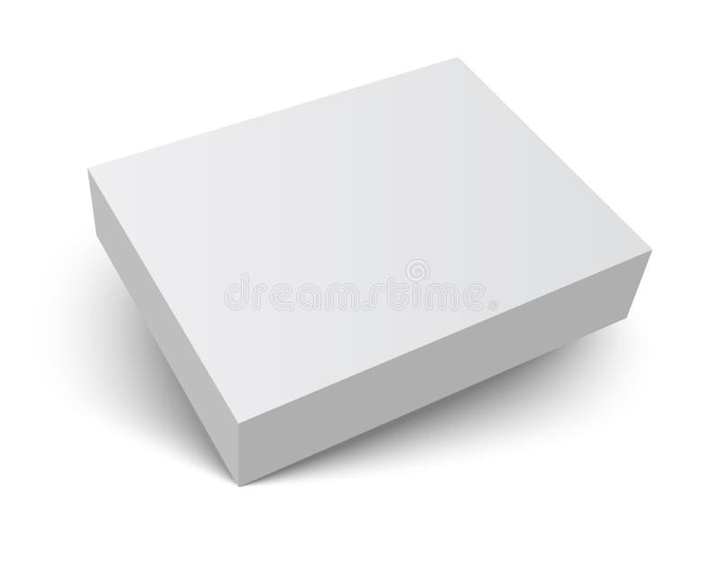 Blank Paper or Cardboard Box Template on White Stock Vector ...