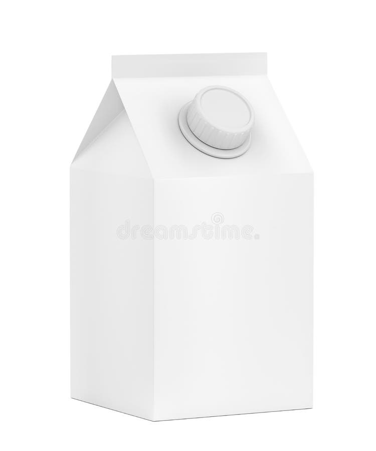 Blank milk carton stock illustration. Illustration of dairy - 142798435