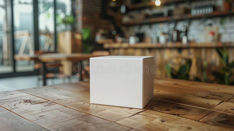 A Blank Packaging Mockup on a Wooden Table, Prepared for Branding and ...