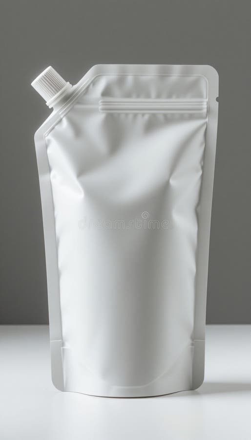 Blank Packaging Pouch Isolated on White Background Stock Illustration ...