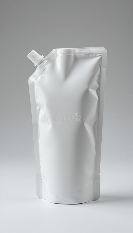 Blank Packaging Pouch Isolated on White Background Stock Illustration ...