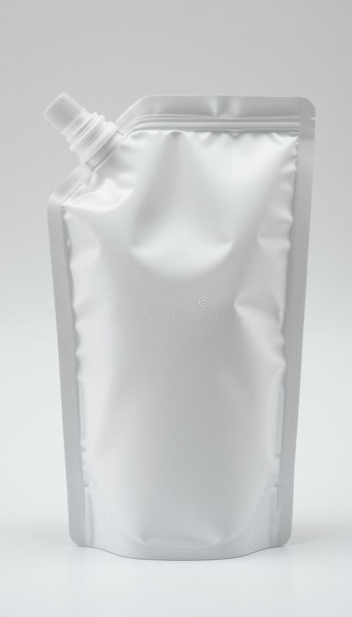 Blank Packaging Pouch Isolated on White Background Stock Illustration ...