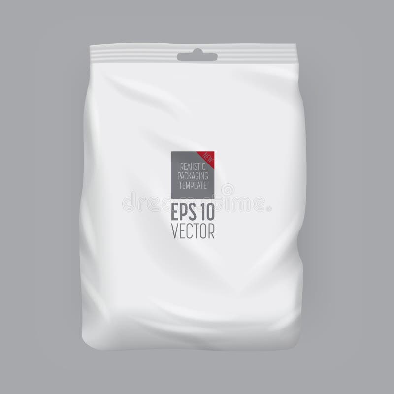 Blank Packaging Template Mockup Isolated on White. Stock Vector ...