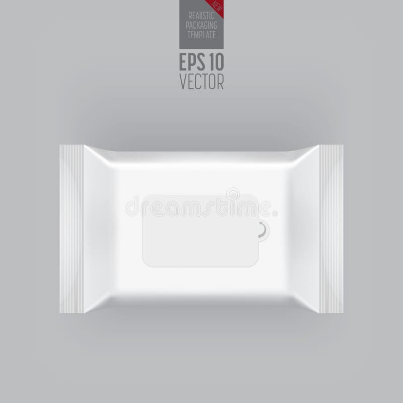 Blank Packaging Template Mockup on Grey. Stock Vector - Illustration of ...