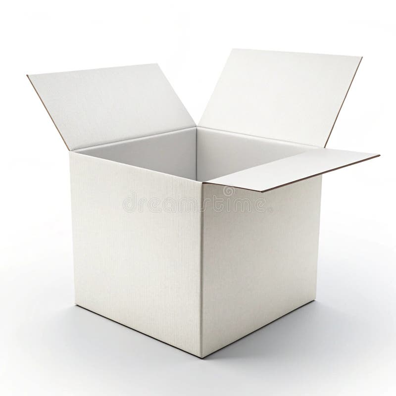 Blank Packaging White Cardboard Box Stock Illustration - Illustration ...