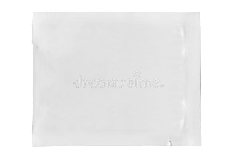 Blank packet isolated stock photo. Image of packet, yellow - 218779794