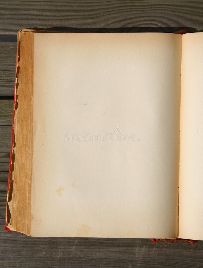 Empty Page of a Very Old Book Stock Image - Image of century, antique ...