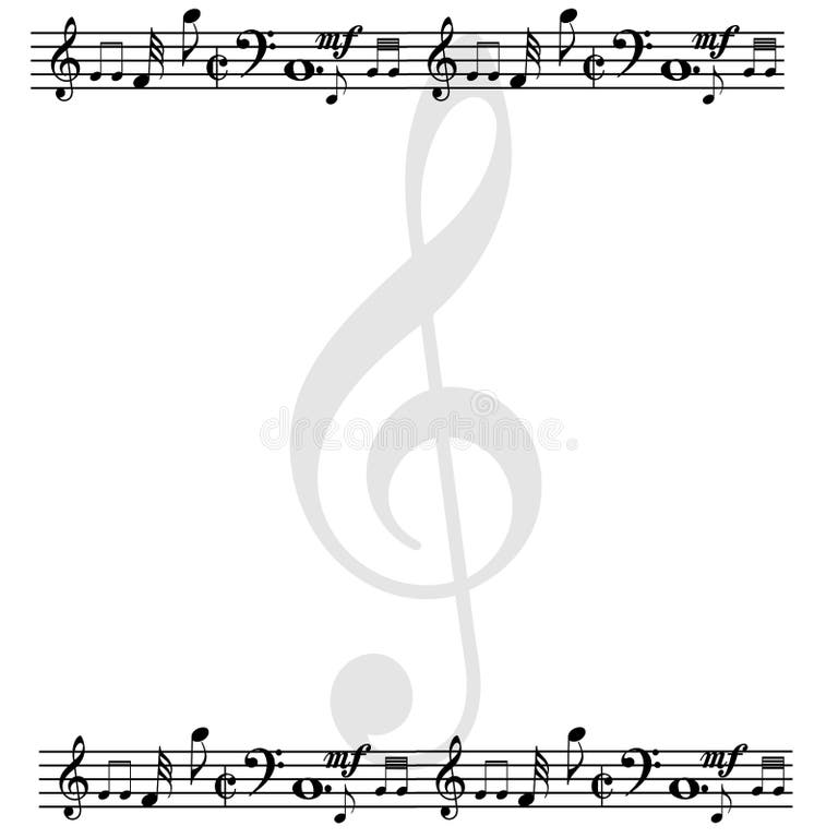 Blank Page Created with Music Notes Stock Vector - Illustration of ...