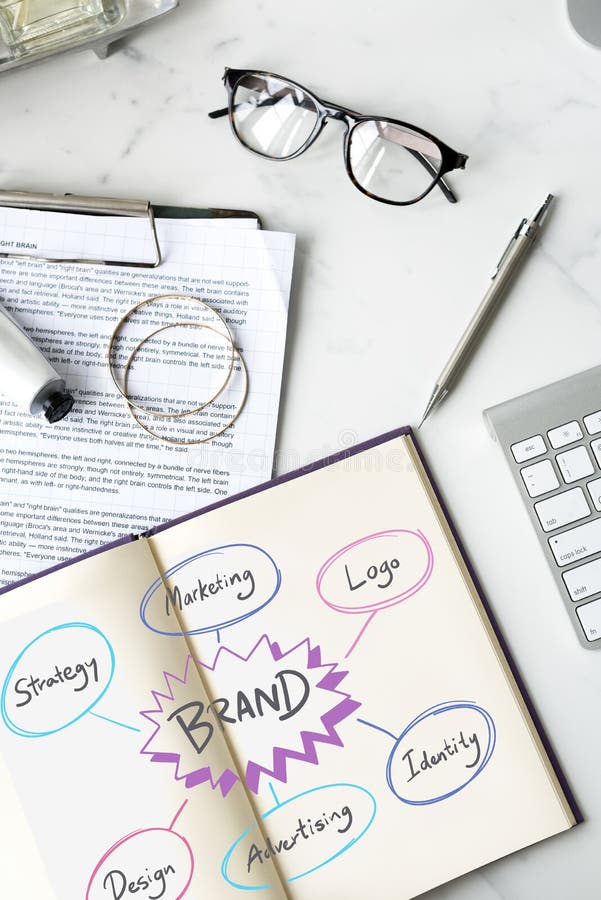 Branding Strategies Written in a Notebook Stock Photo - Image of ...