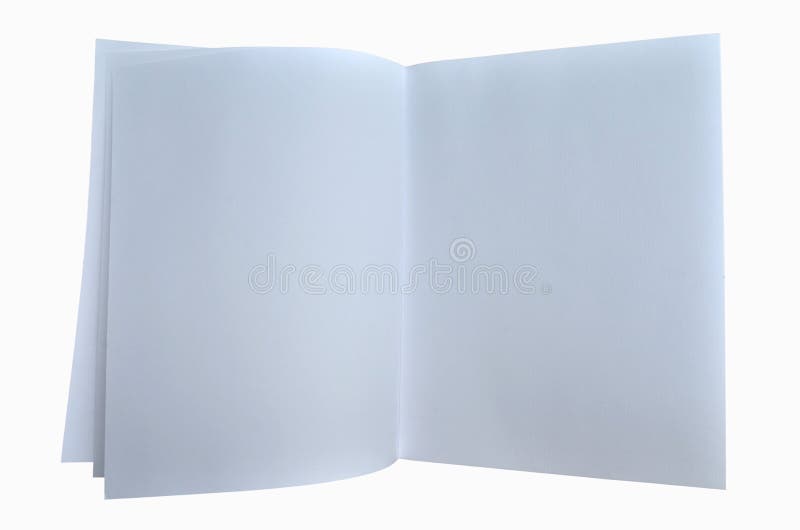 Blank Page of Drawing Book on White Background Stock Photo - Image of ...