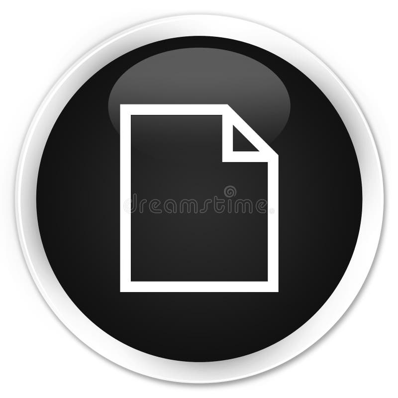 Blank Page Icon Premium Black Round Button Stock Illustration ...