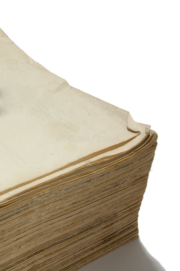 Blank Page of Old Book with Yellow Pages Stock Image - Image of paper ...