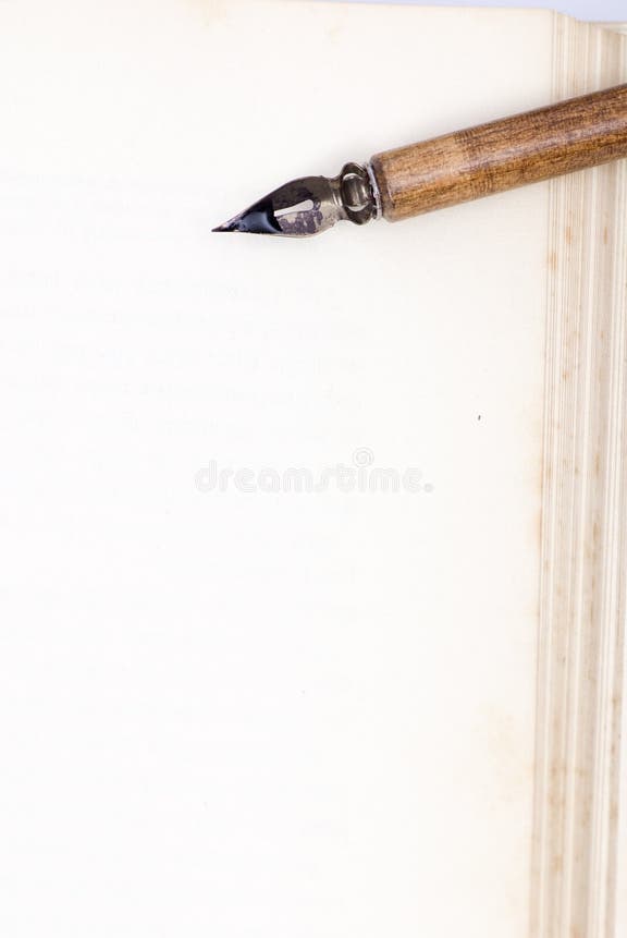 Blank page and pen stock photo. Image of document, book - 4253910