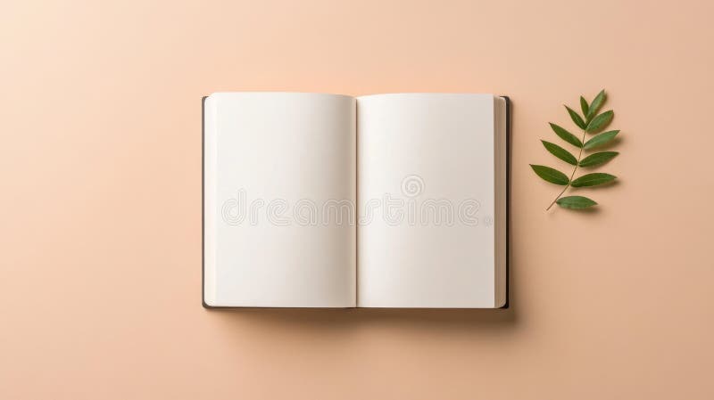 Blank Pages on Beige Background: Minimalist Design for Mockups and ...