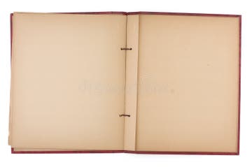 Blank Pages of an Old Scrap Book Stock Image - Image of object, texture ...