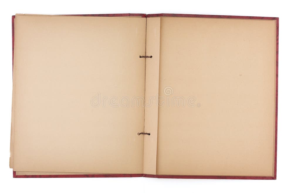 Blank Pages of an Old Scrap Book Stock Image - Image of object, texture ...