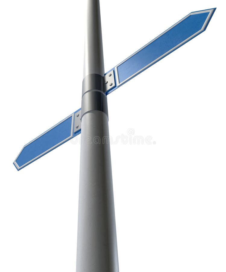 Blank Pair Pointing Signs stock image. Image of highway - 41896935