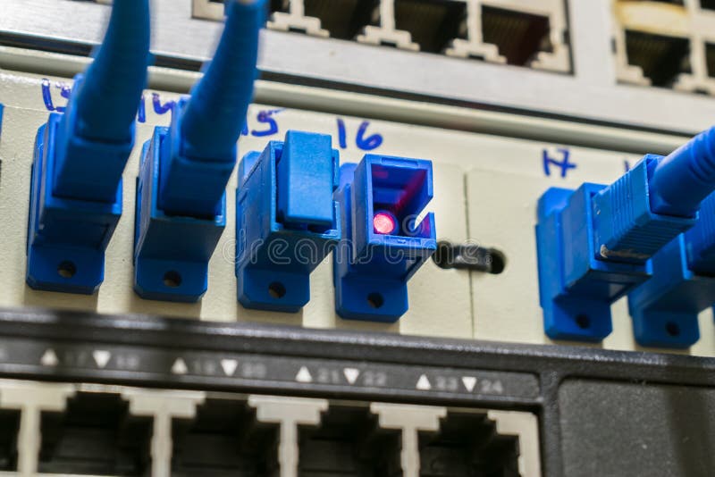 With a Blank Panel Optical Port Shines a Laser Beam Stock Image - Image ...