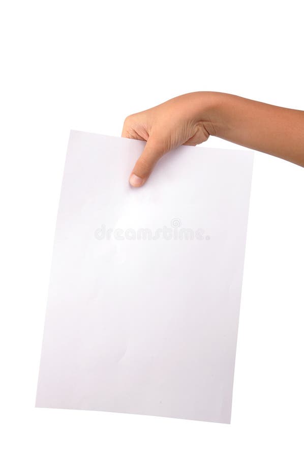 Blank paper stock photo. Image of objects, business, person - 10880288