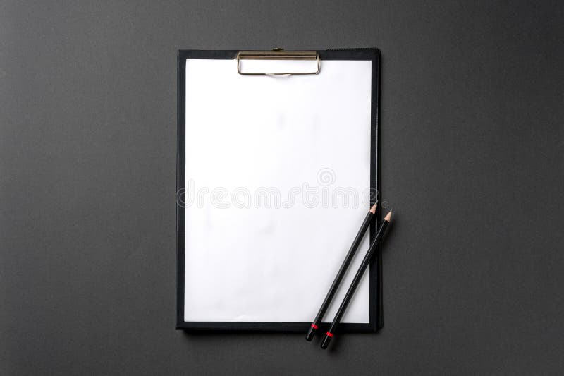 Blank A4 Paper Attached To the Clipboard and Pencil on it Stock Photo ...