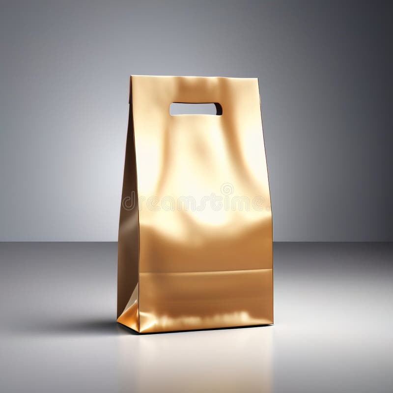 Blank Paper Bag Container, Generic Product Packaging Mockup Stock ...