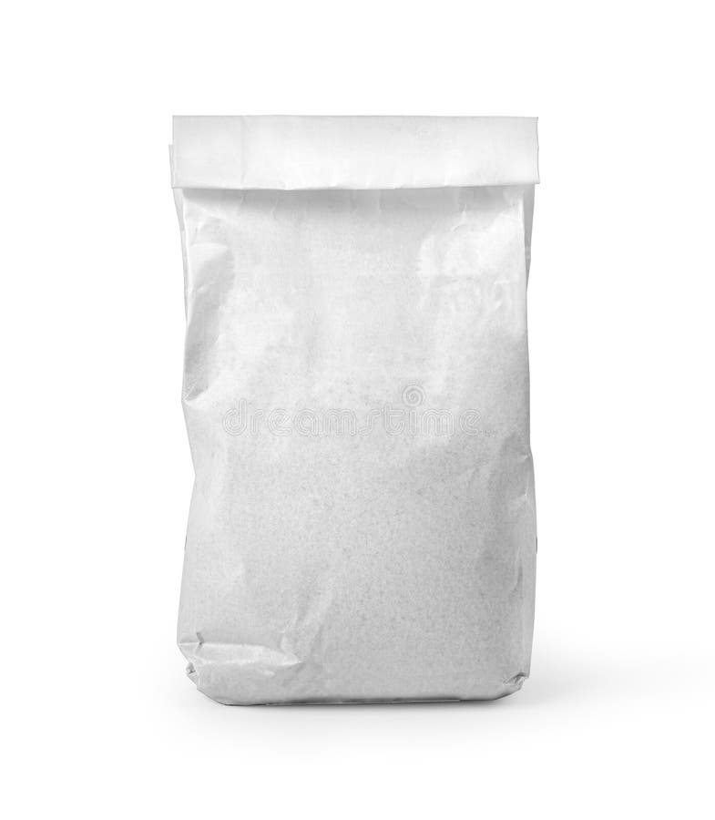 Blank paper bag package stock photo. Image of pack, white - 211580752