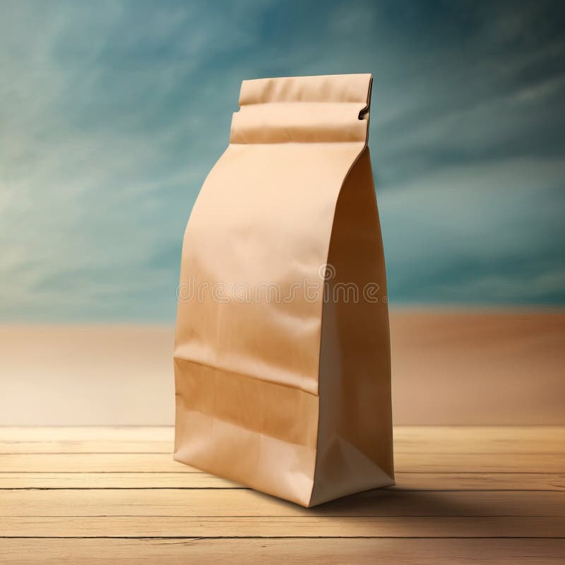 Blank Paper Bag Container, Generic Product Packaging Mockup Stock ...
