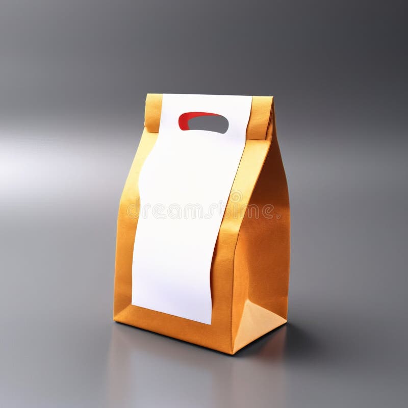 Blank Paper Bag Container, Generic Product Packaging Mockup Stock ...